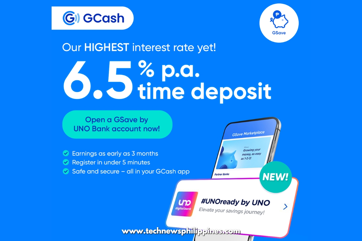 GCash, UNO Digital Bank offer highest interest rate of 6.5% p.a. - Tech ...